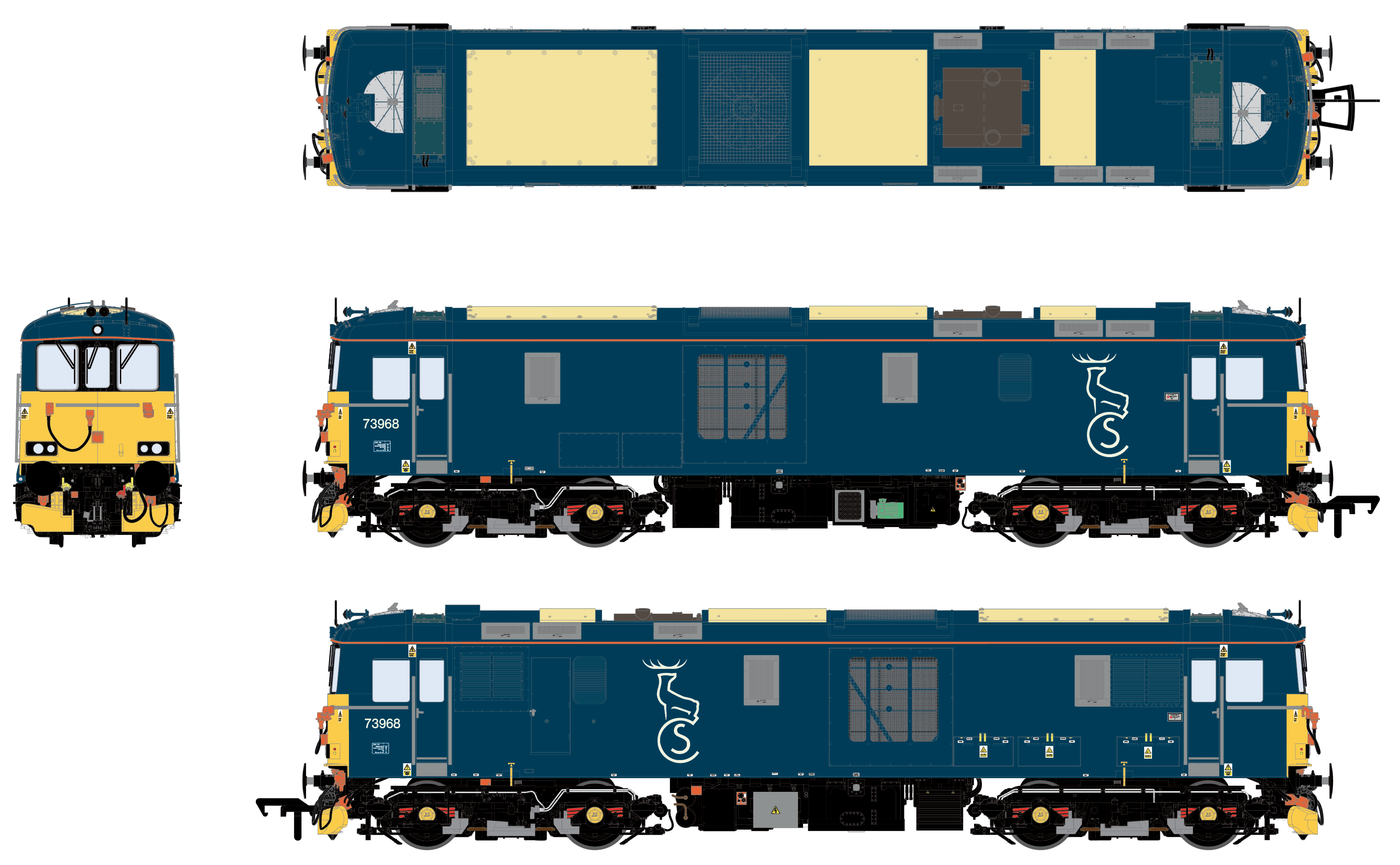 Class 73 - Caledonian (Early) - 73968 – Accurascale