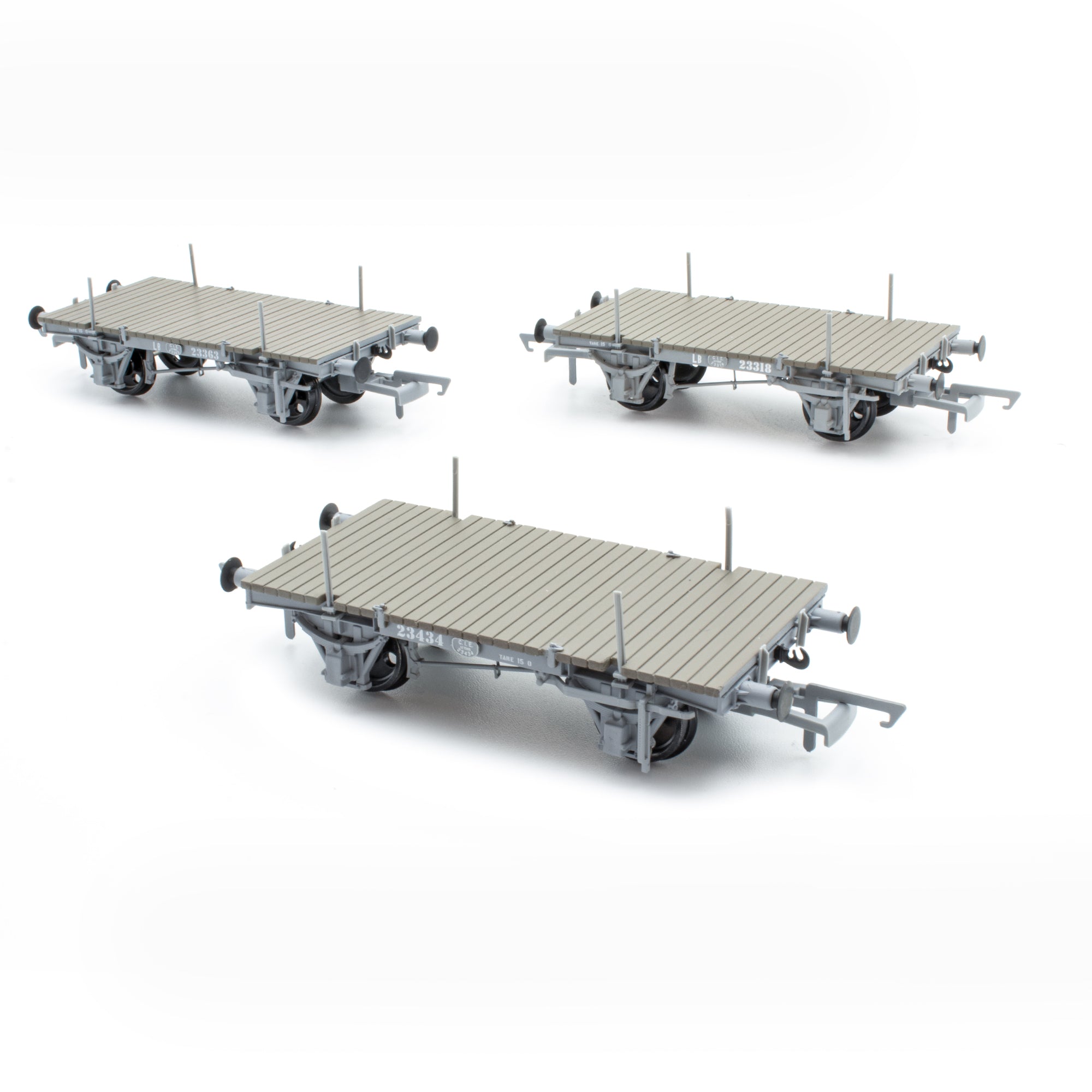 CIE LB Flat Wagon - Flying Snail/Roundel - Pack 1 – Accurascale
